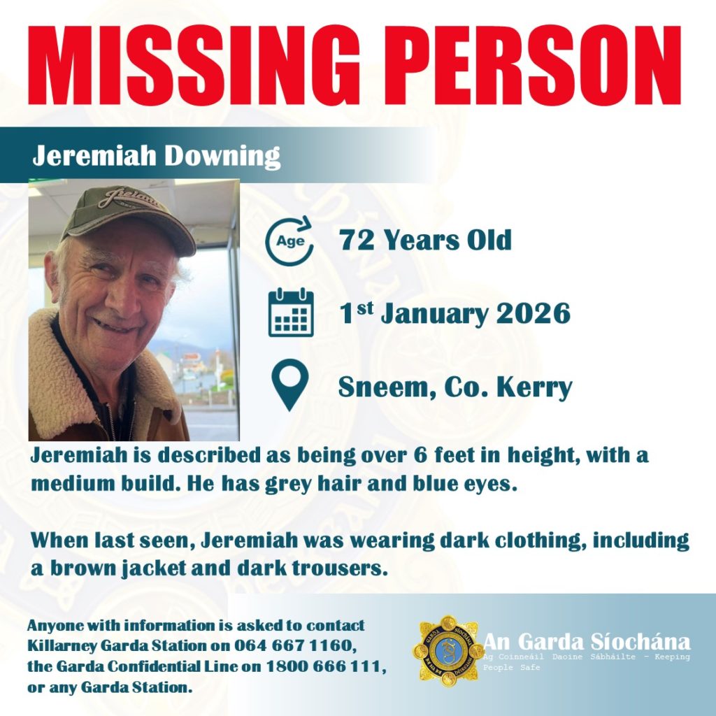 Gardaí seek public's help in finding man missing from South Kerry ...